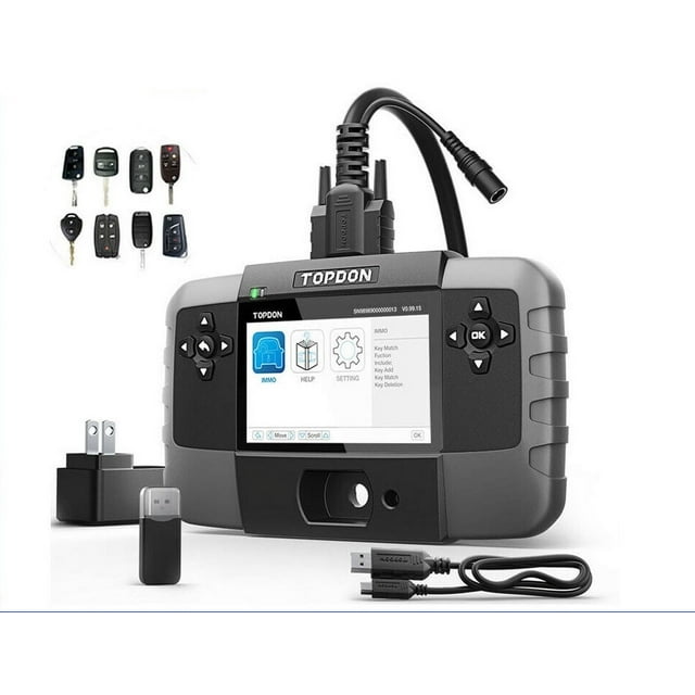 TOPDON T-Ninja1000 Automotive Key Programmer, Add/Delete Key, Read Pin, FOB Programming Tool for ...