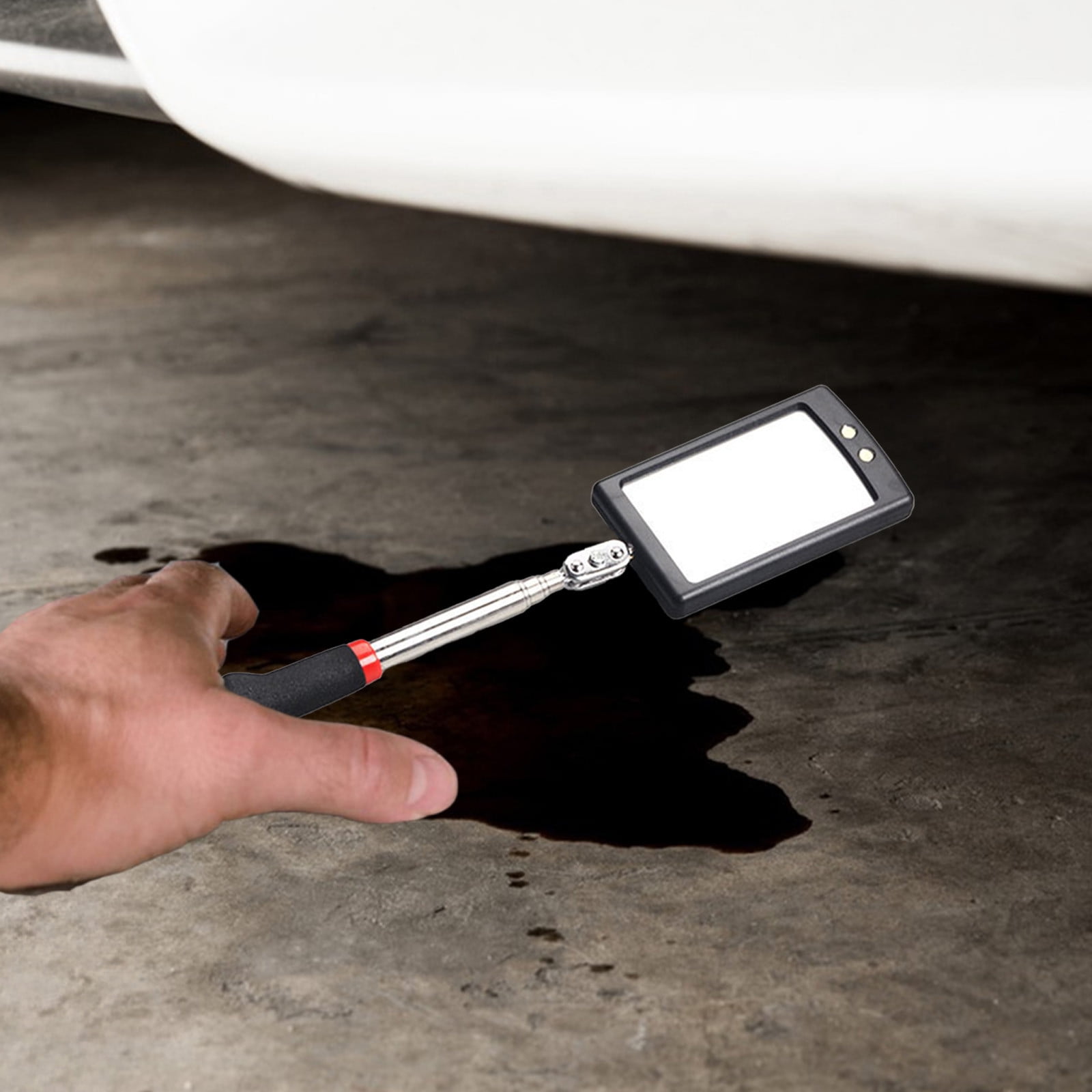 Automotive LED Inspection Mirror | Retractable Telescoping Alloy Handle ...
