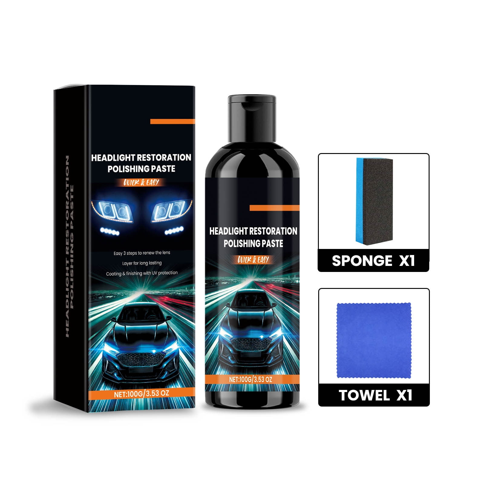 Automotive Lamp Care Brightening,Headlight Restorer & Cleaner,for ...