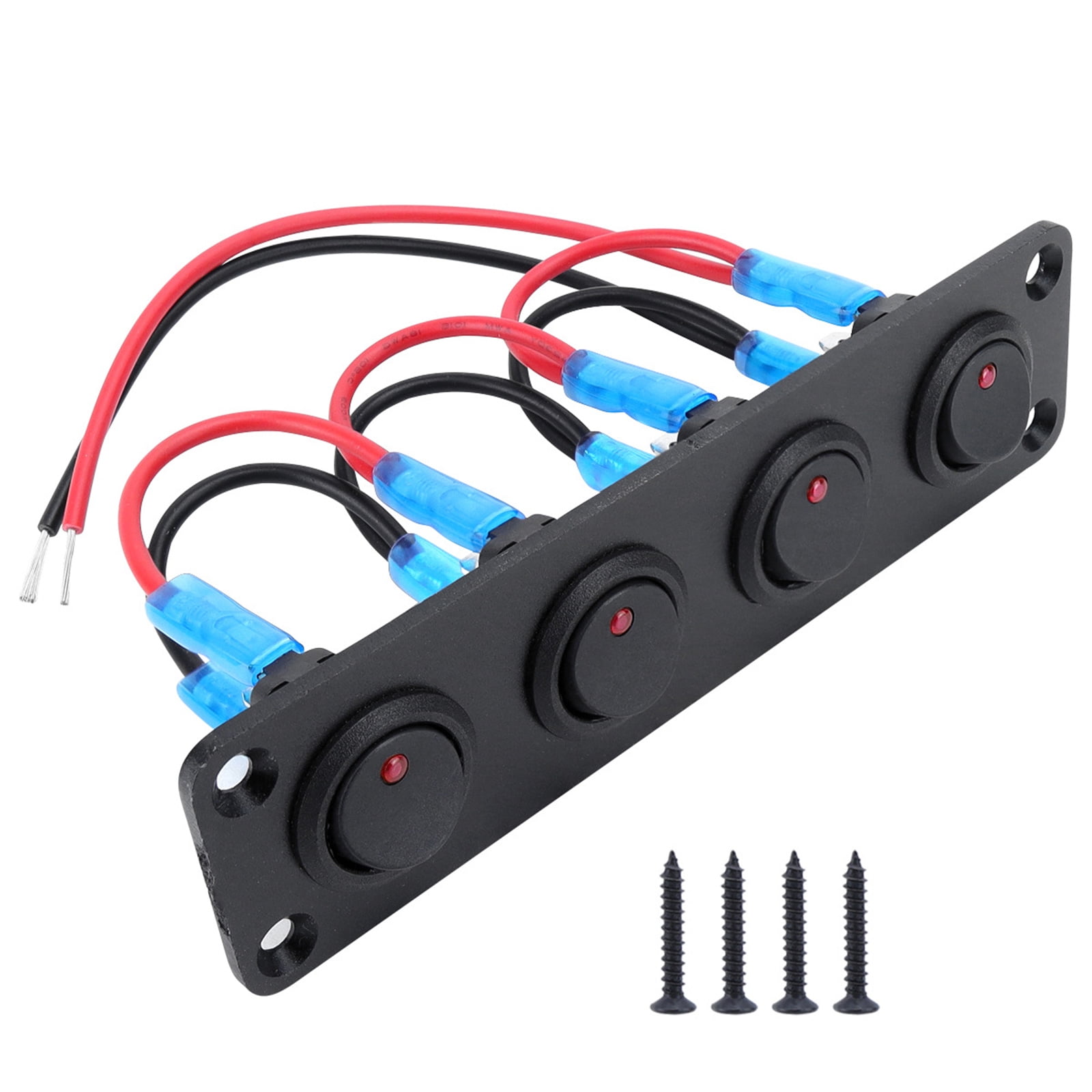 Automotive Marine Red LED Toggle Switches Panel 20A 12V Suitable for ...