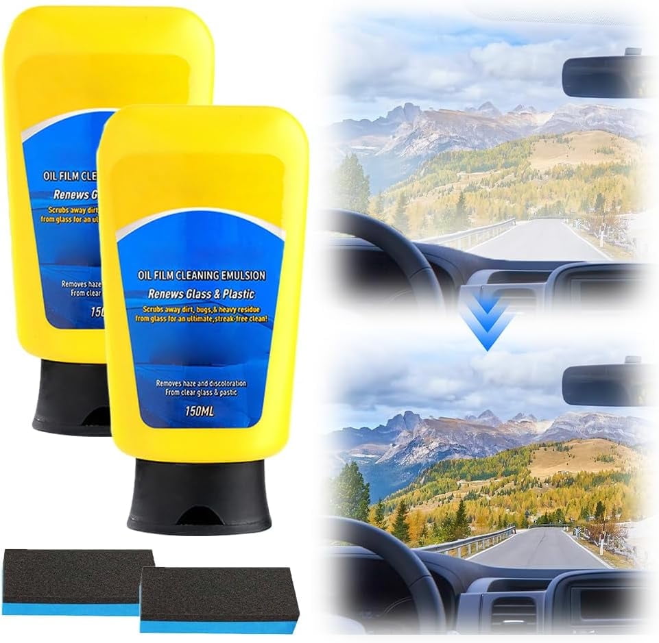 Automotive Oil Film Cleaner, Upgrade Multipack Hydrophobic Glass ...