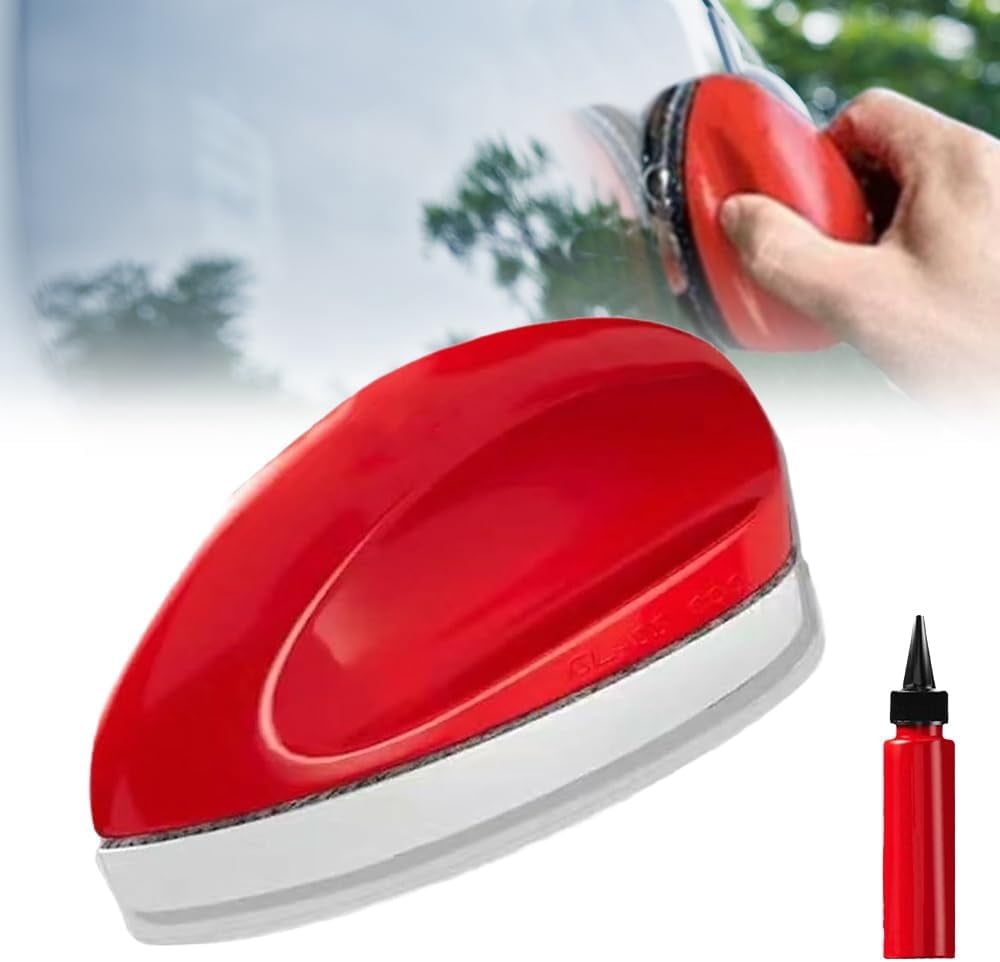 Automotive Oil Film Cleaning Brush, 2024 New Car Glass Oil Film Cleaner ...