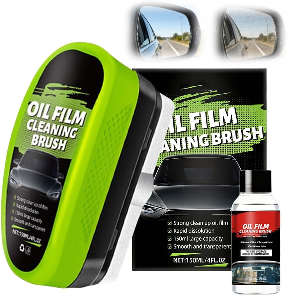 Automotive Oil Film Cleaning Brush, Glass Cleaner, Car Windshield ...