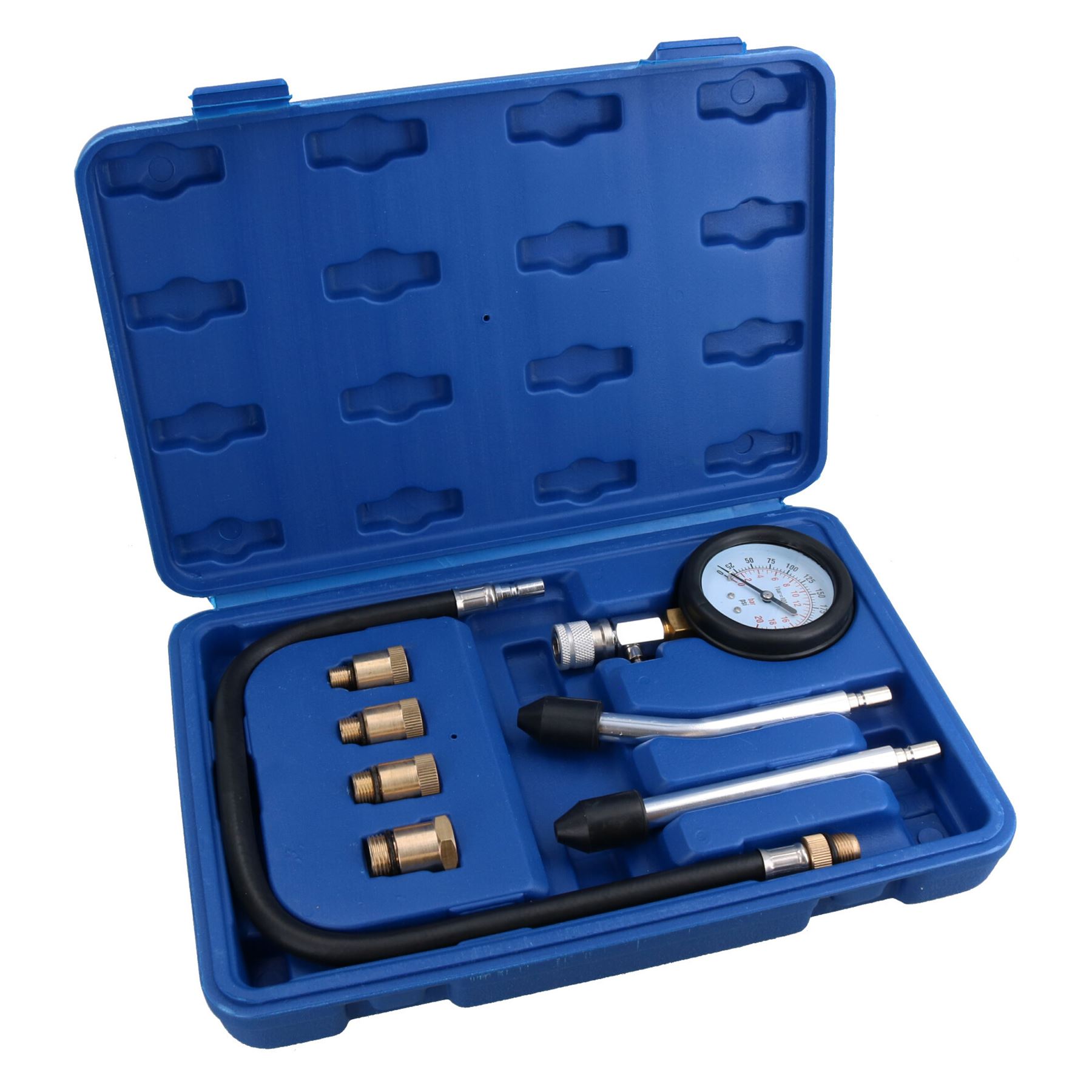 Automotive Petrol Engine Compression Tester Testing Kit For Cars Bikes ...