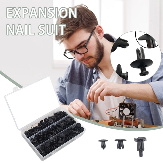Automotive Plastic Expansion Screw Buckle Fasteners 160pc Kit, Car ...
