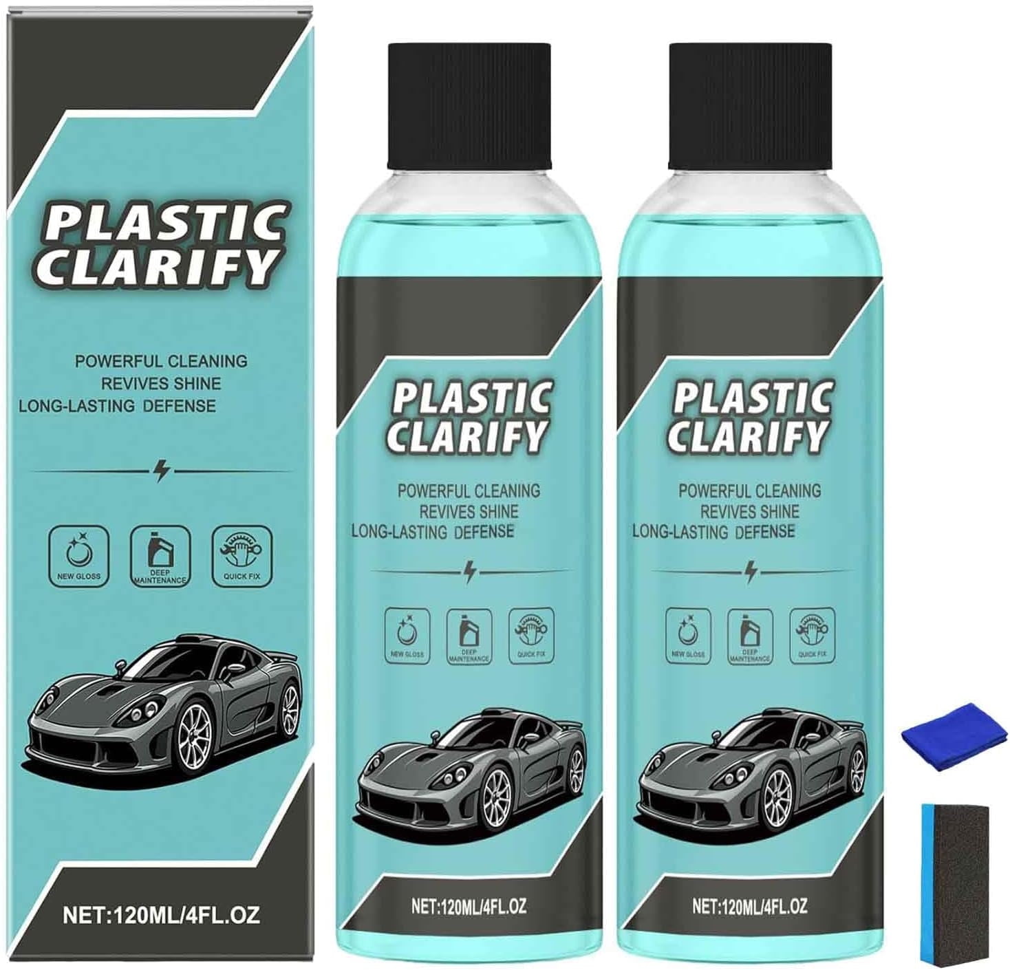 Automotive Plastic Restorer & Protector - 2-in-1 Interior & Exterior ...