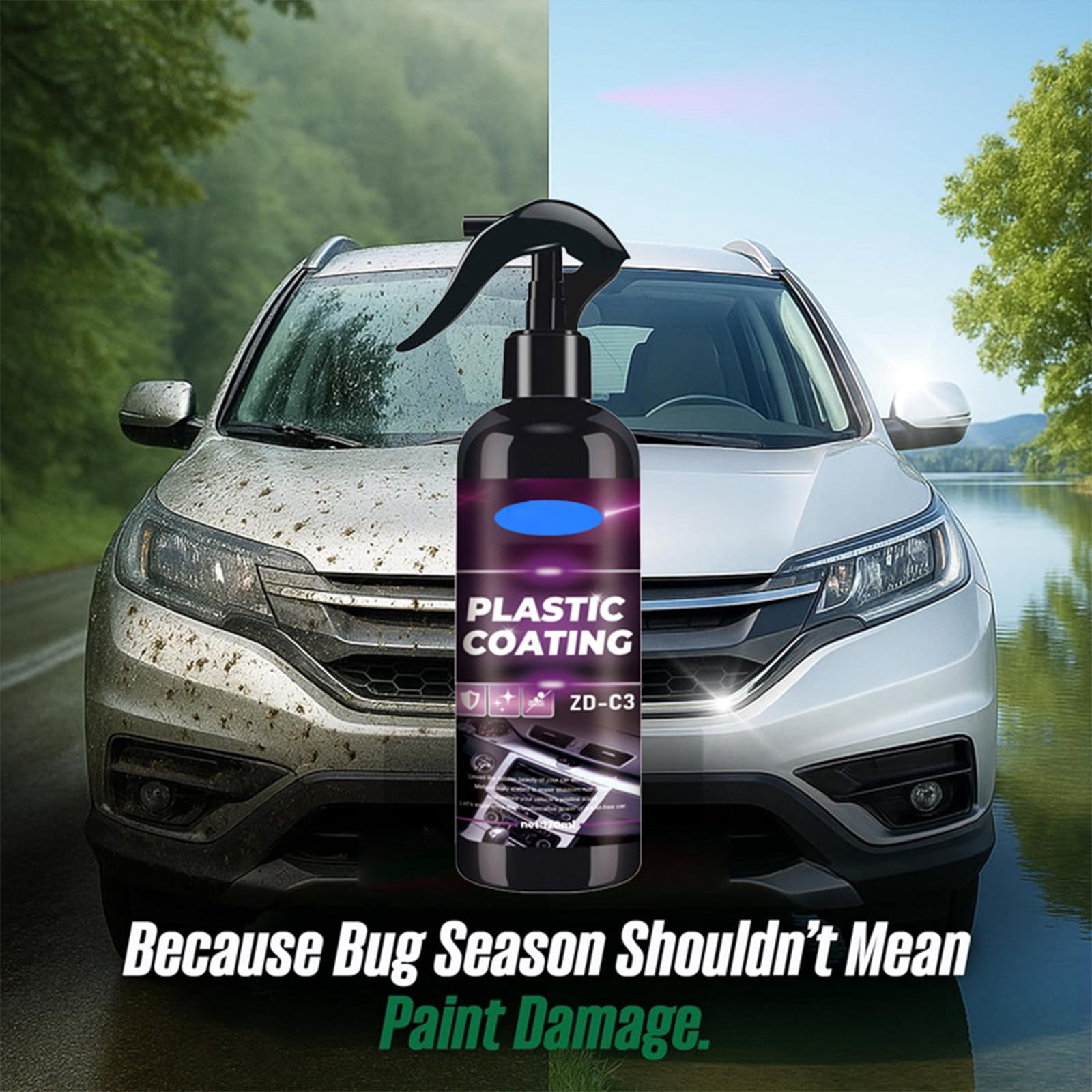 Automotive Plastic & Rubber Refurbishment Spray, Glossy Brightening ...