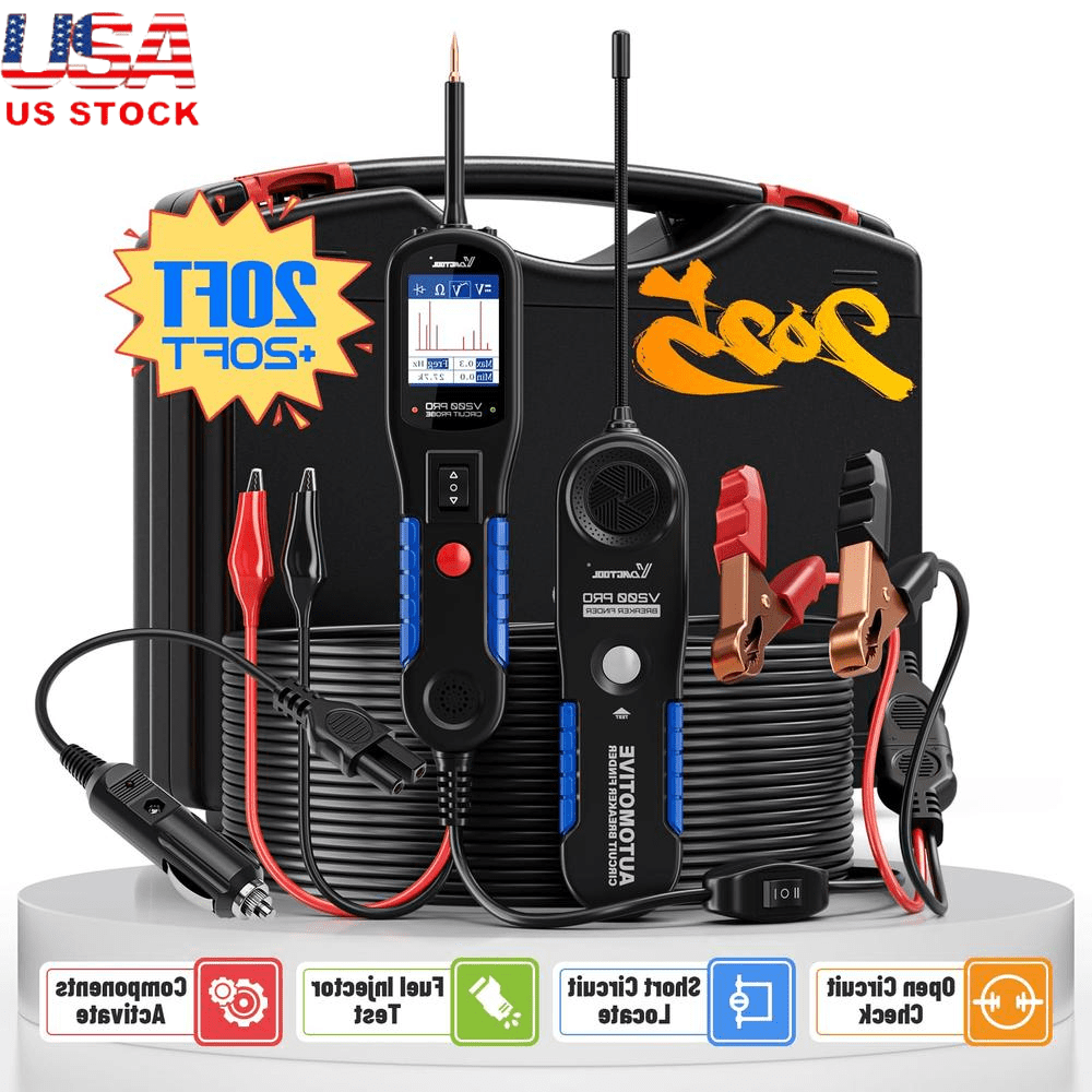 Automotive Power Circuit Probe Tester Breaker Finder Tool Kit 12/24V AC ...