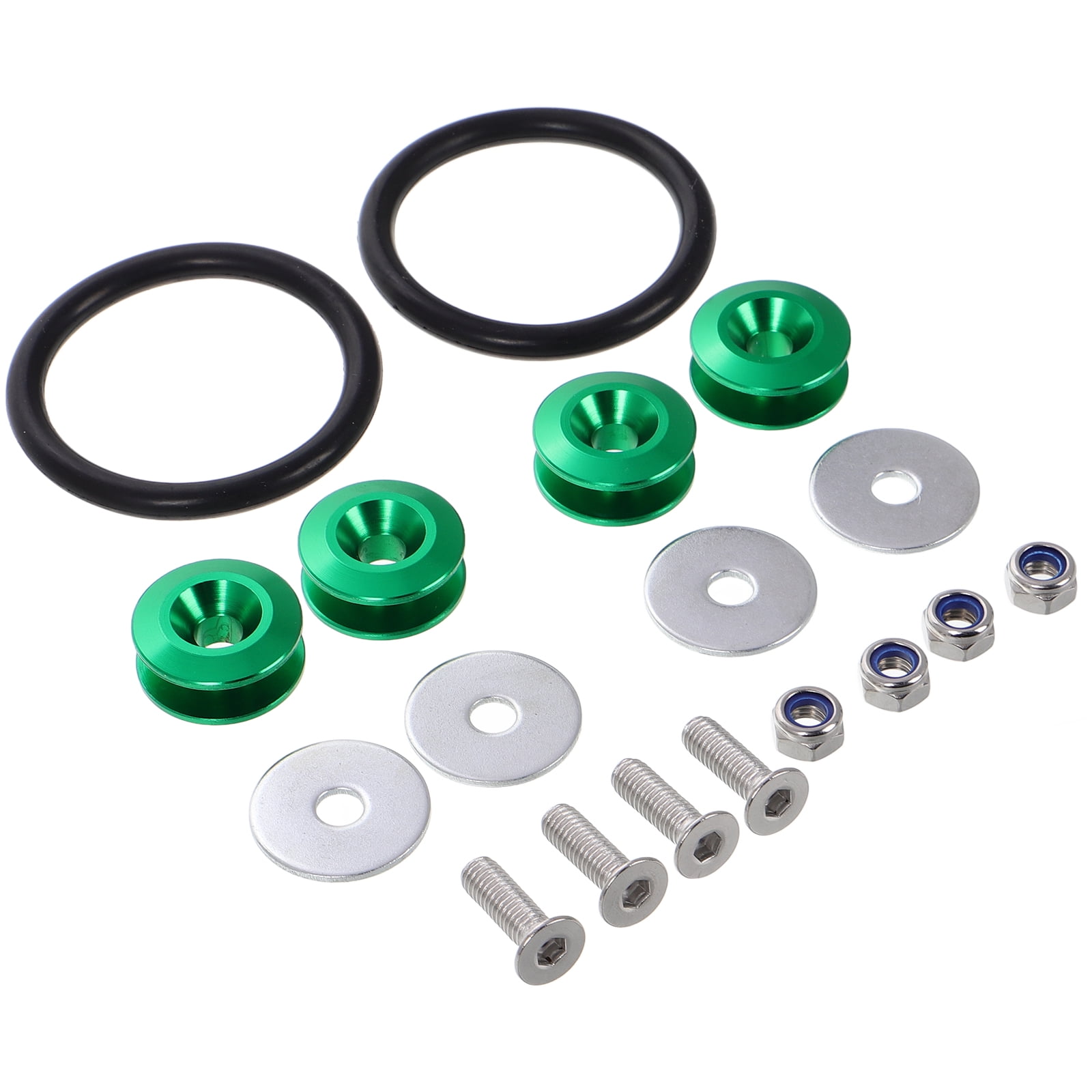 Universal Car Bumper Fasteners Kit with Quick Release 2 Rubber Rings 4 ...