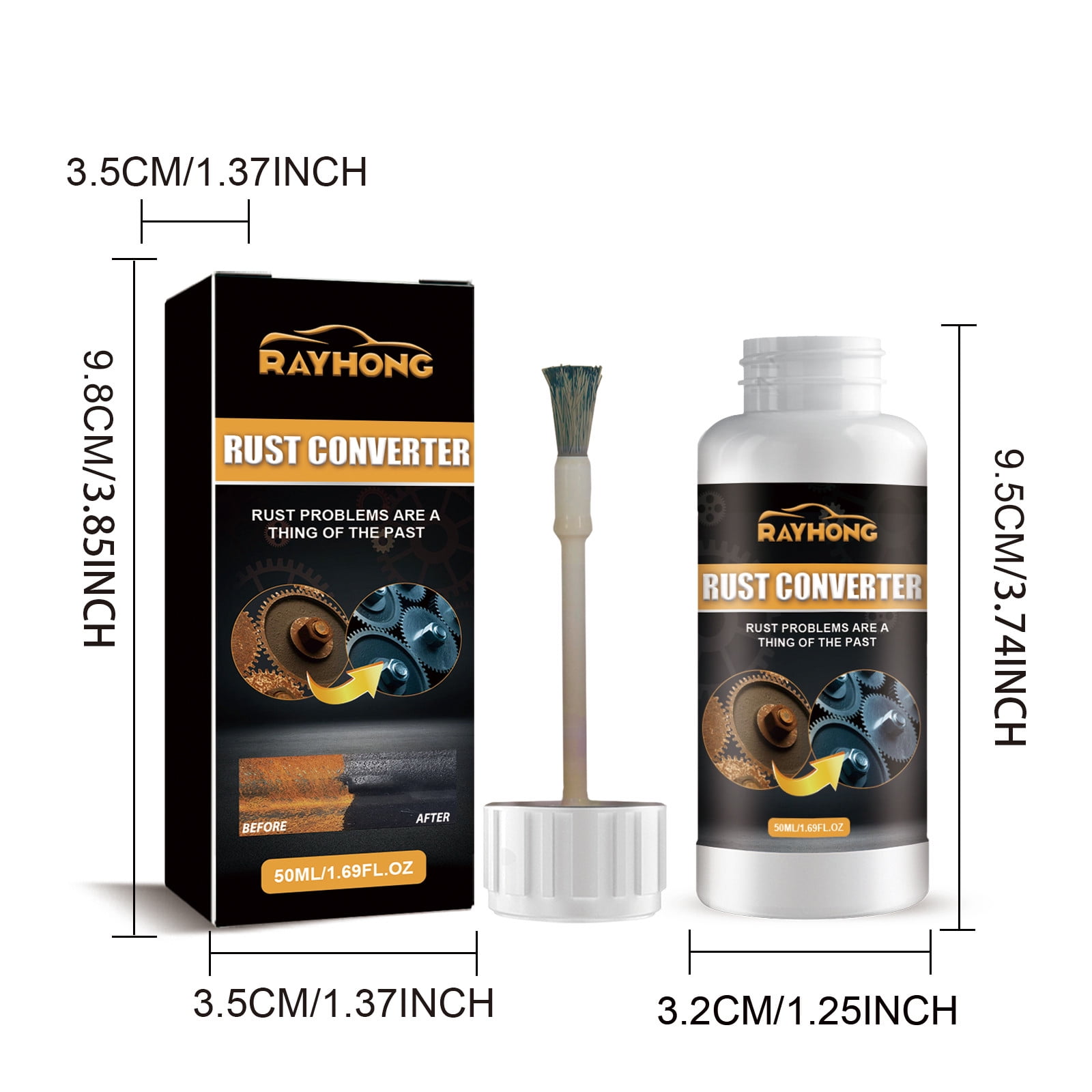 Automotive Rust Converter & Protector | White High-Performance Metal ...