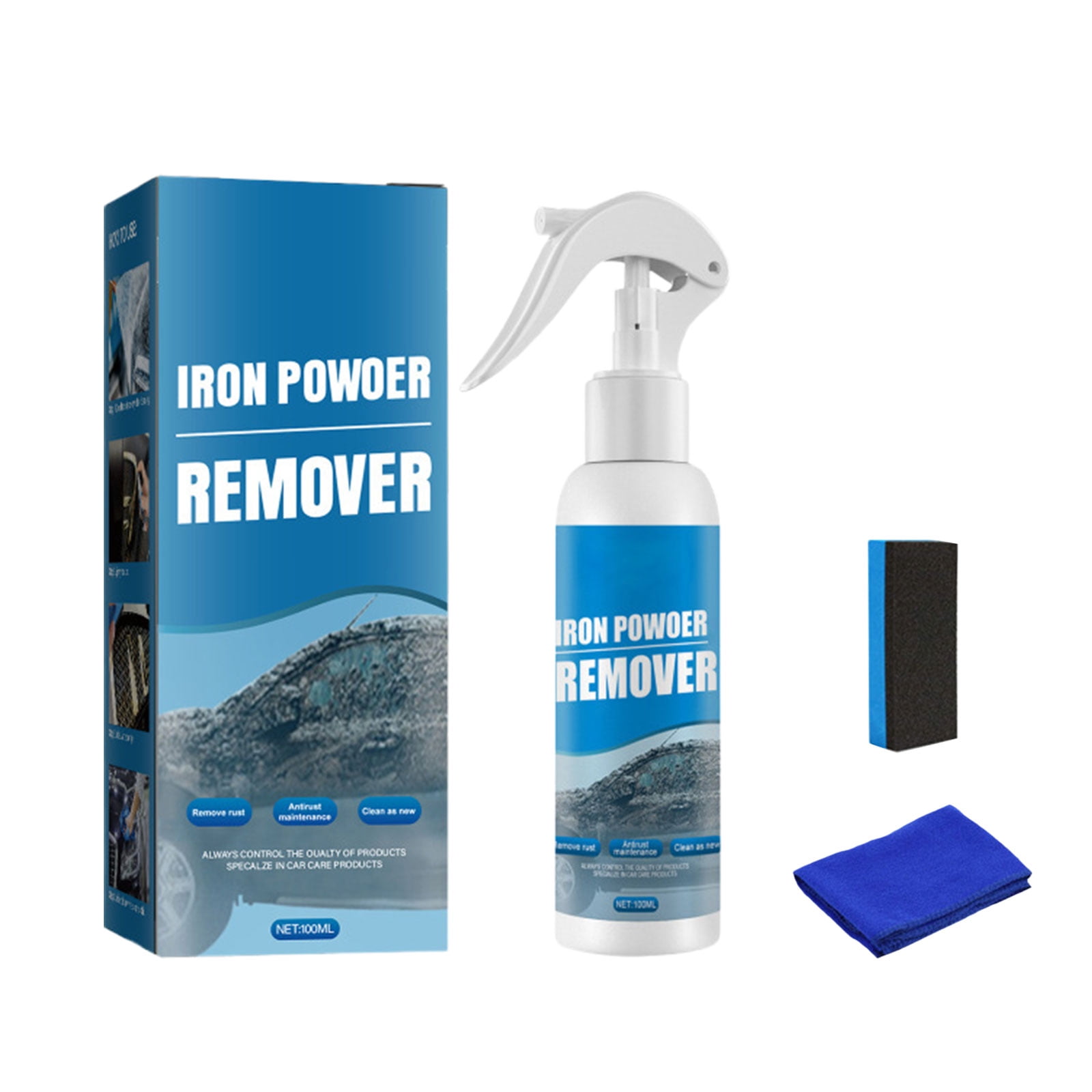 Automotive Rust Remover Spray – 100ml Iron Powder & Brake Dust Remover ...