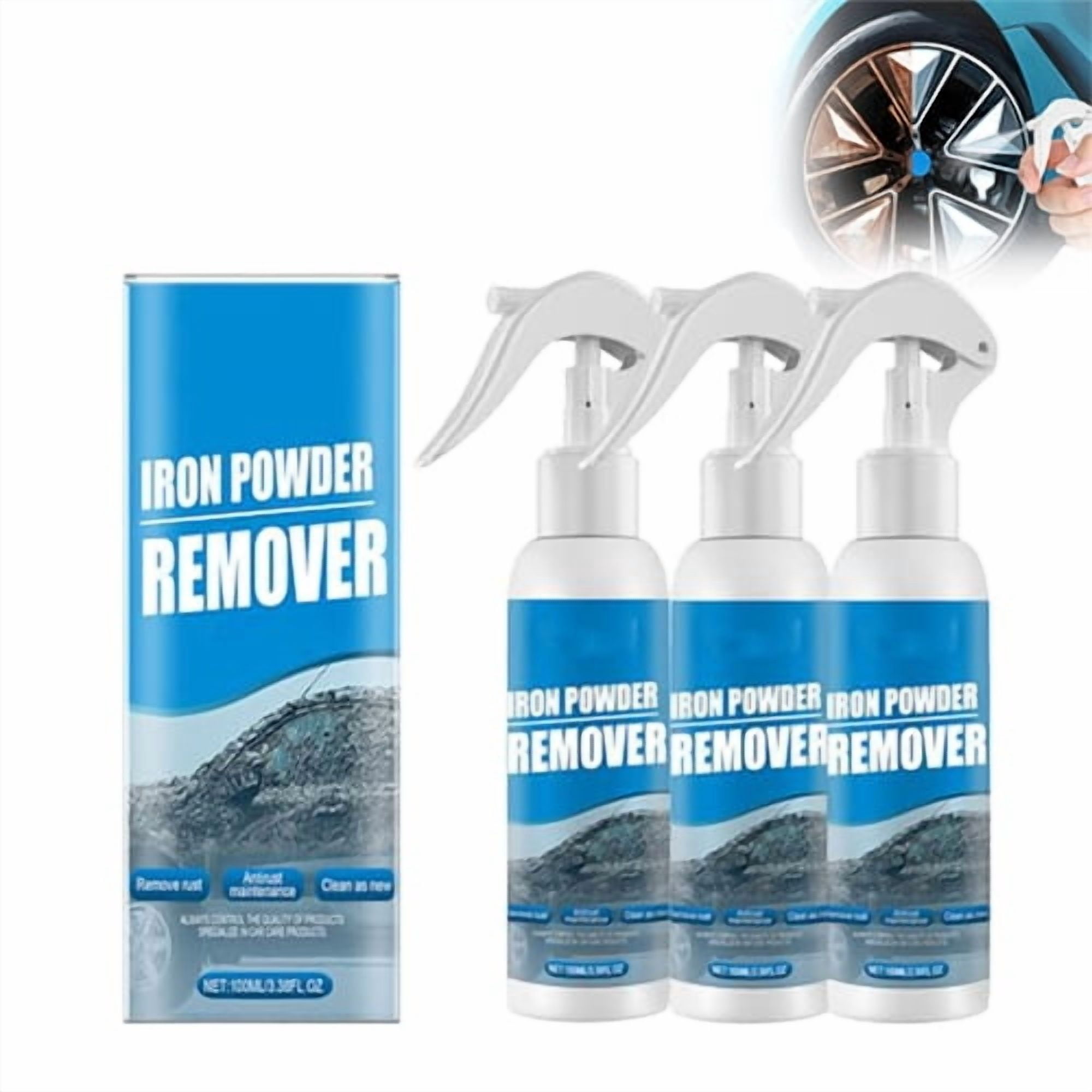 Automotive Rust Remover Spray 100ml – Iron Powder Remover for Cars ...