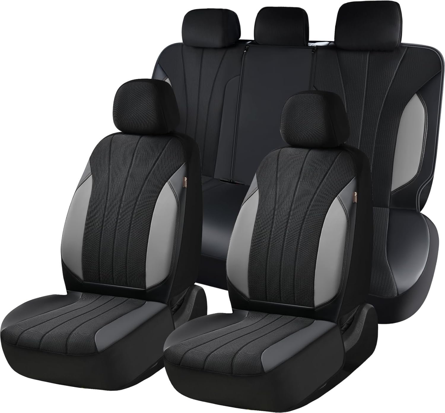 Automotive Seat Cover Full Set, Front and Rear Seat Covers, Leather ...
