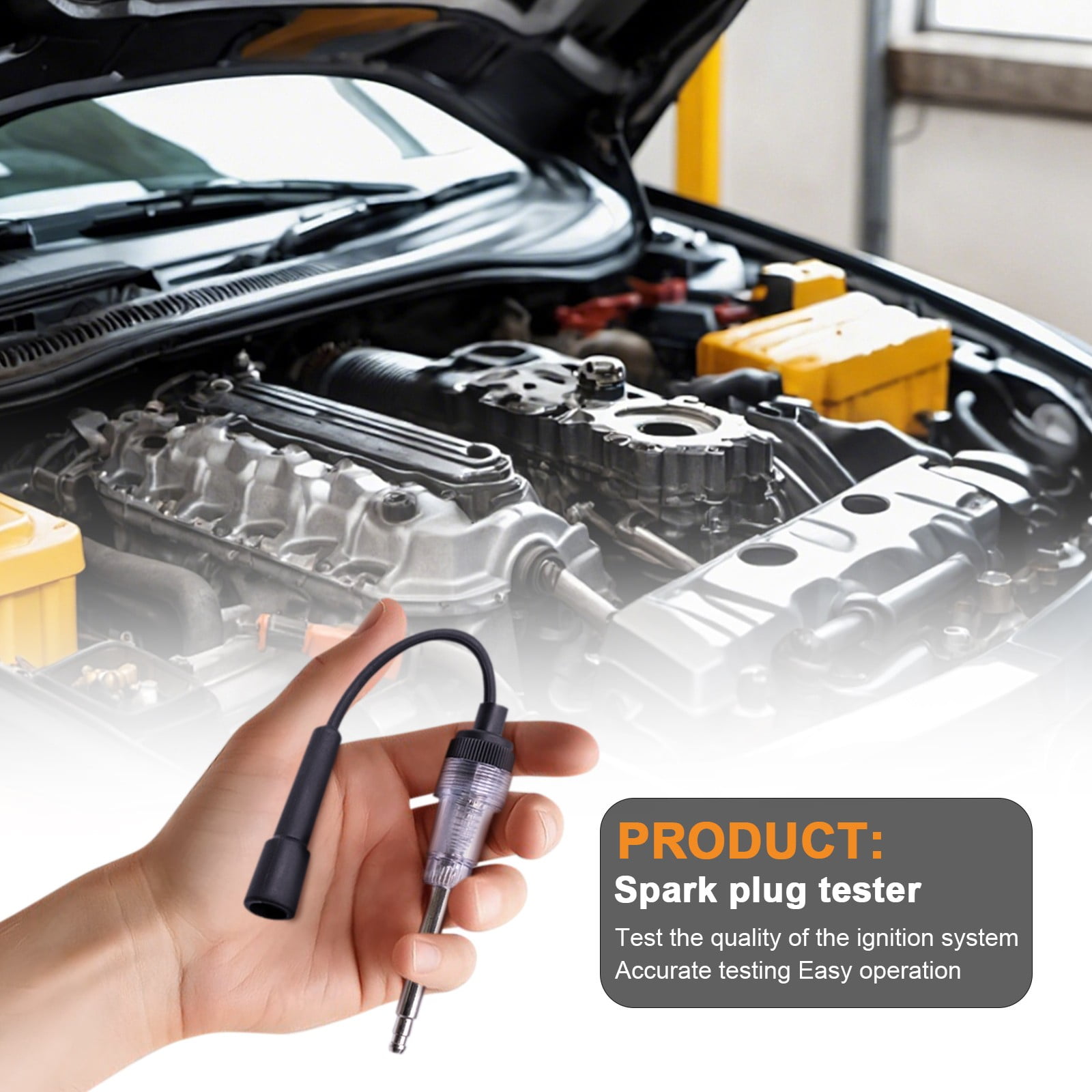 Automotive Spark Plug Tester, Adjustable Ignition Coil Tester Tool for ...