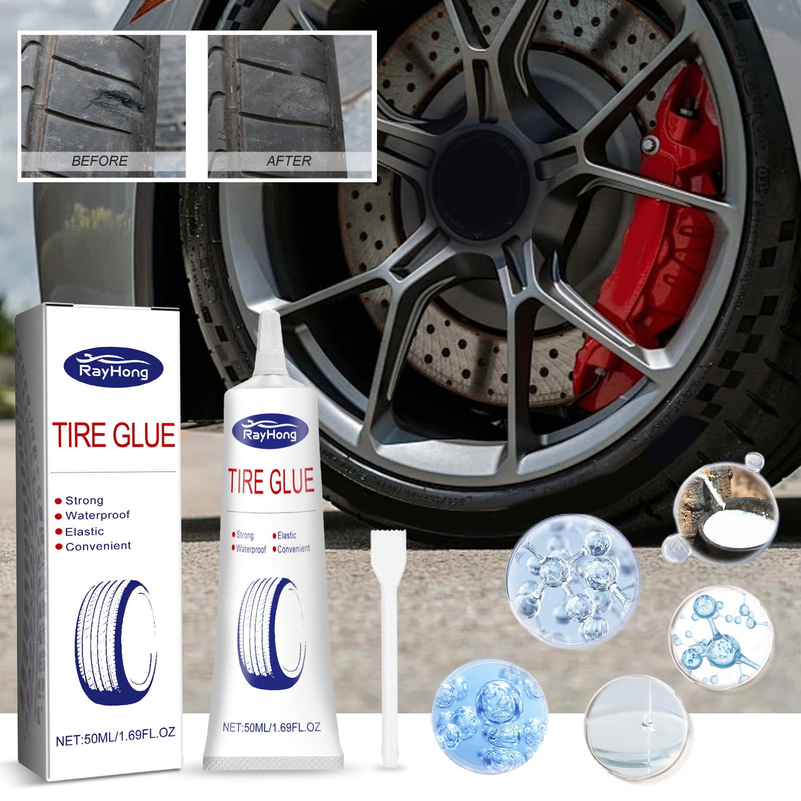 Automotive Tire Repair Adhesive,Hard Side Injury Fix,Crack Repair ...