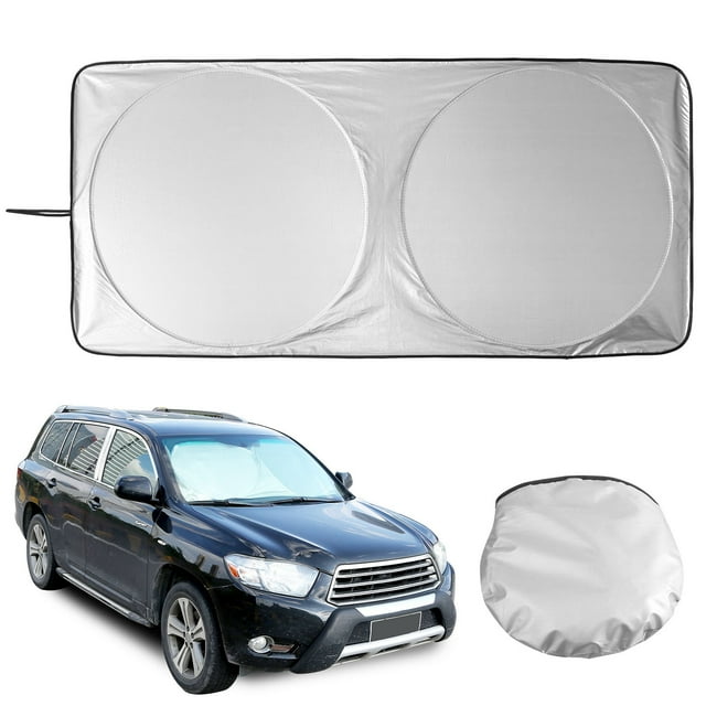 Automotive Windshield Sun Shade TeqHome 59x27.5in Foldable Heat ...