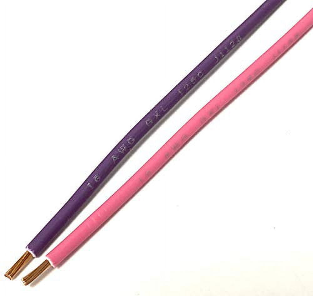 Automotive Wire 16 AWG HIGH Temp GXL Stranded Pure Copper Wire 2 Colors ...