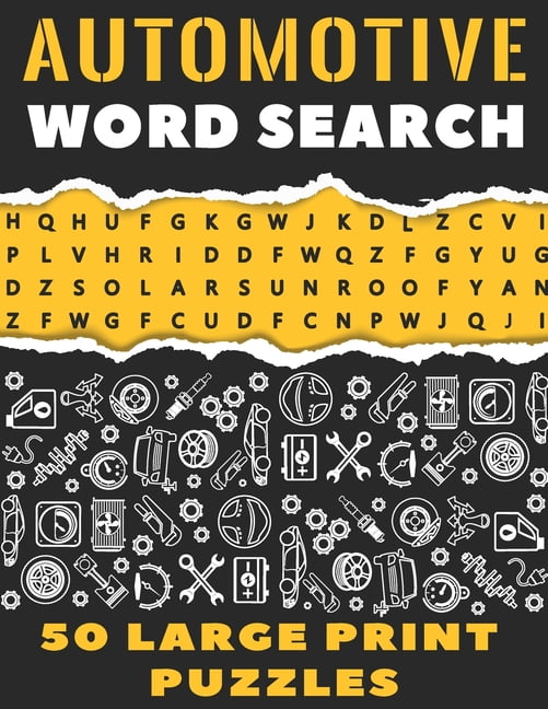 Automotive Word Search 50 Large Print Puzzles: The Best Gift For ...