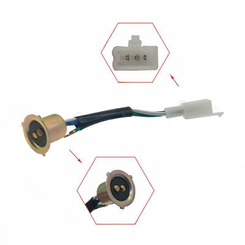 Automotive general LED lamp holder 1157/BA15D iron head (small head) round wire lamp socket ...