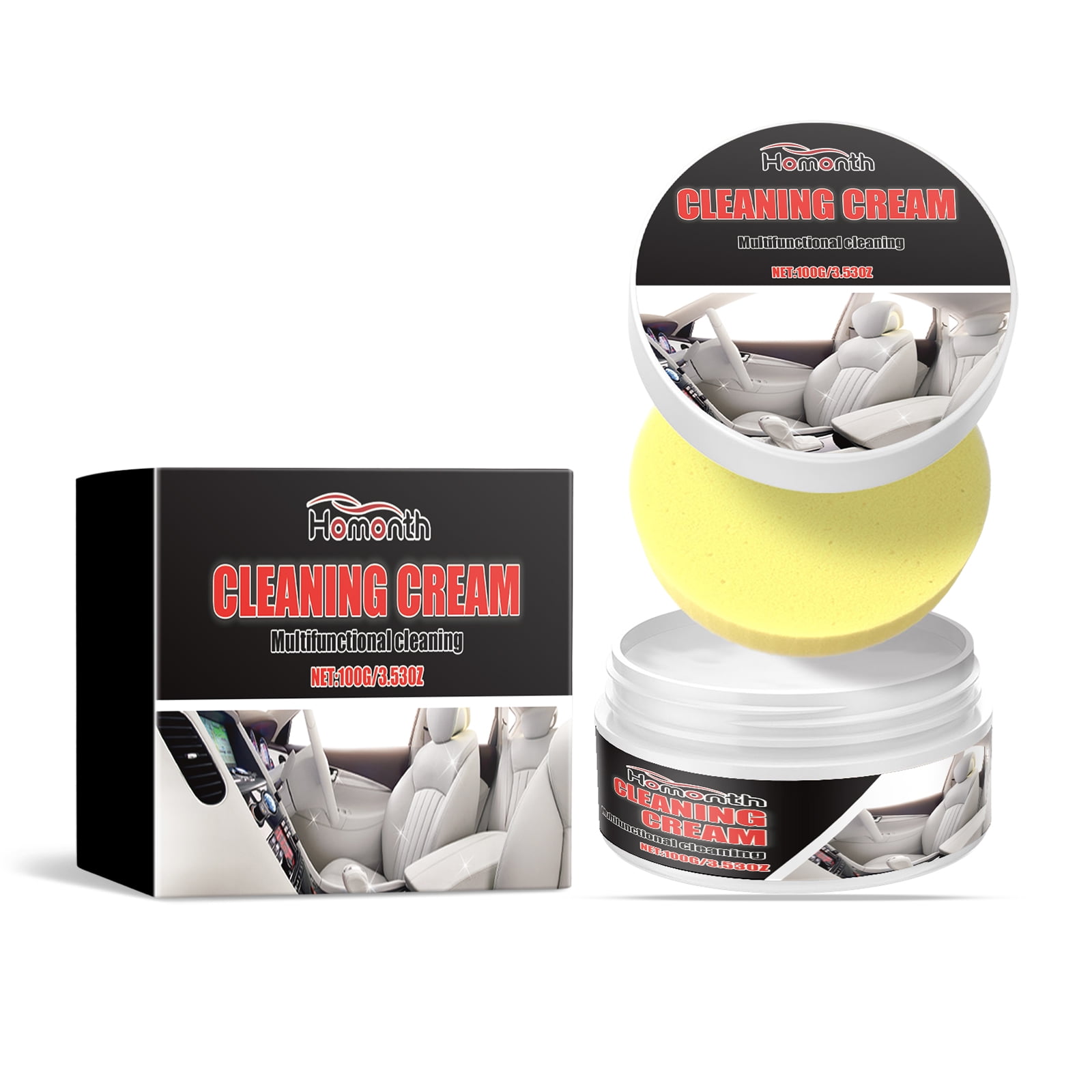 Automotive interior leather refurbishment paste, leather care cleaning ...