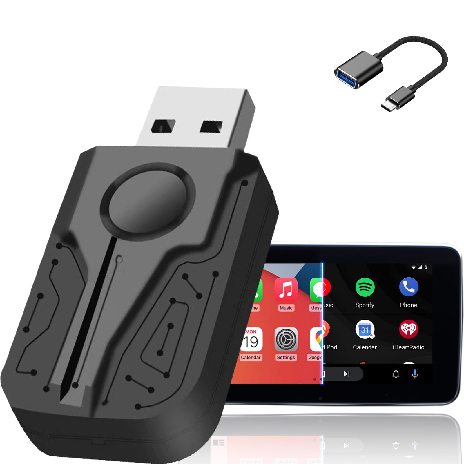 Autonano USB Carplay Wireless Adapter, Android Auto Adapter Dongle ...