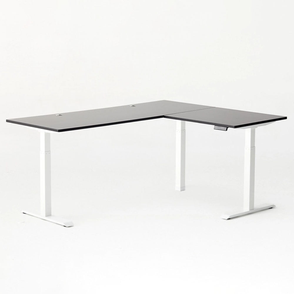 Autonomous Desk 2 L-Shaped Standing Desk Triple Motor 77 x 64 White ...