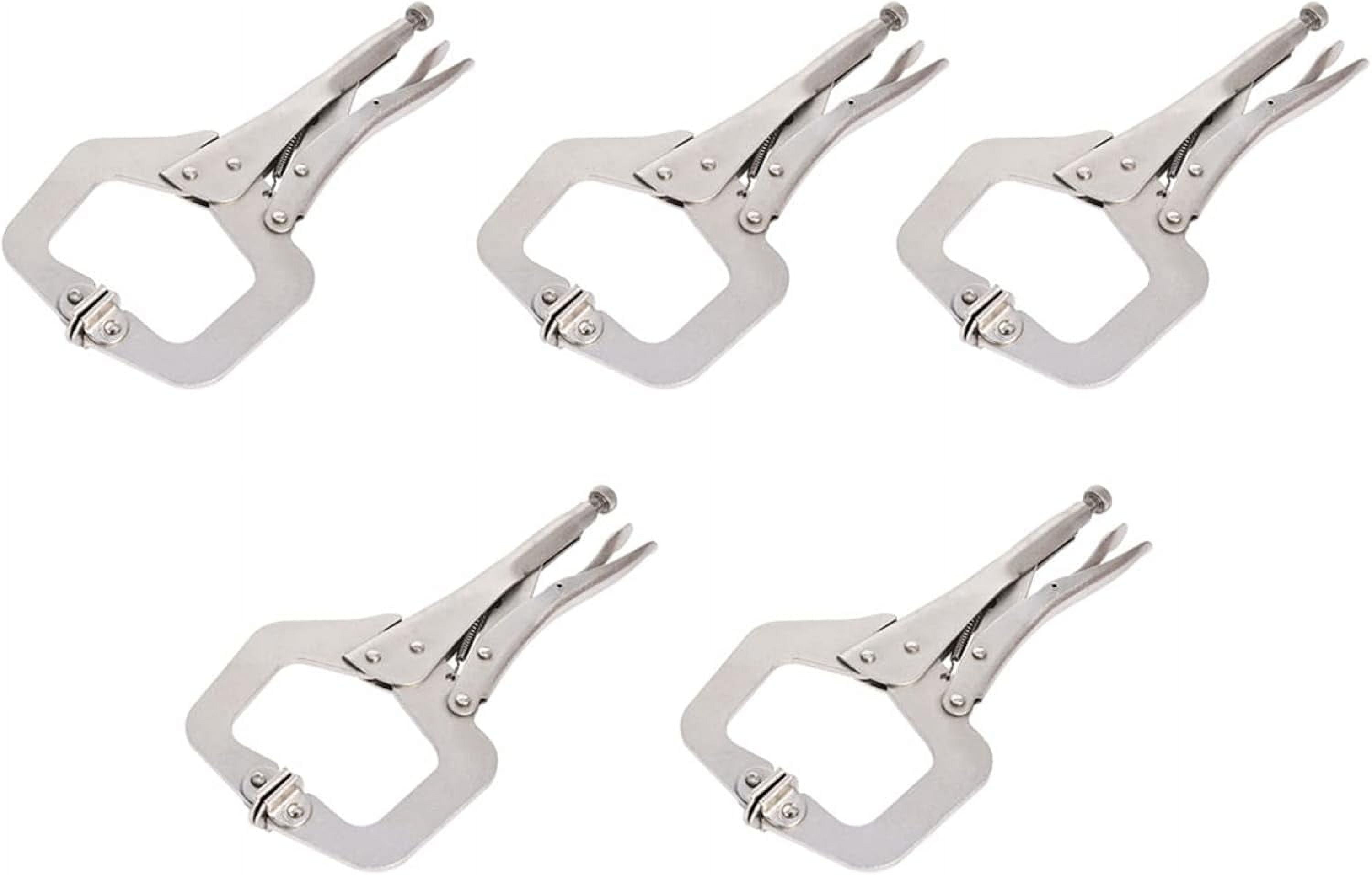 Autoparts 5pc 11 Locking Grip Vise C-Clamp - Welding Sheet Metal Plier ...