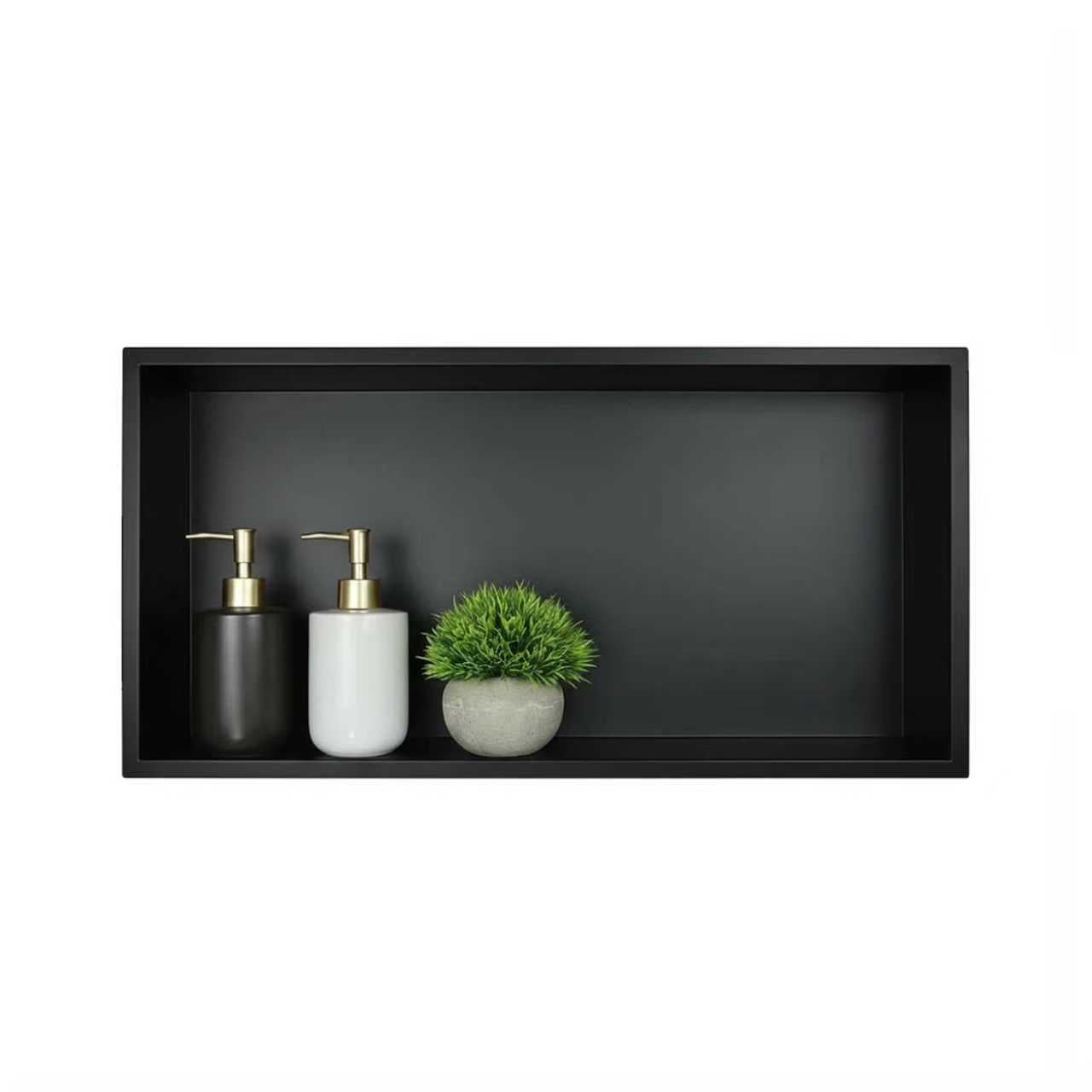 Autopartsfreer Stainless Steel Shower Niche 24" X 12" Black - Walmart.com