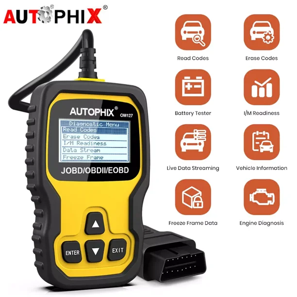 Autophix OM127 Car Scanner Engine Code Reader Check Engine Light MIL ...
