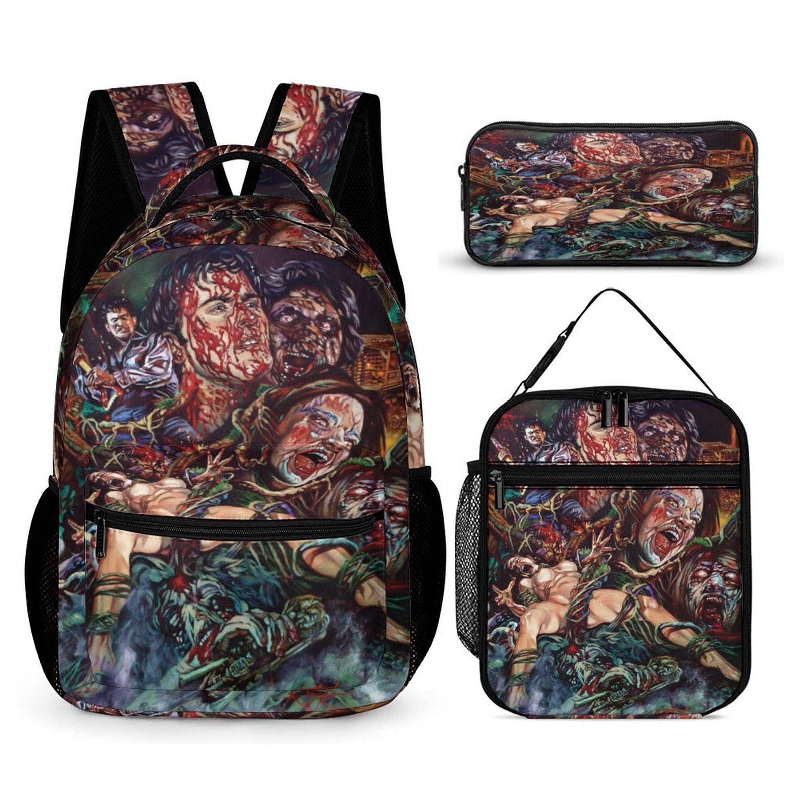 Autopsy 3 Piece Backpack Set Anime Casual Daypack with Lunch Bag ...