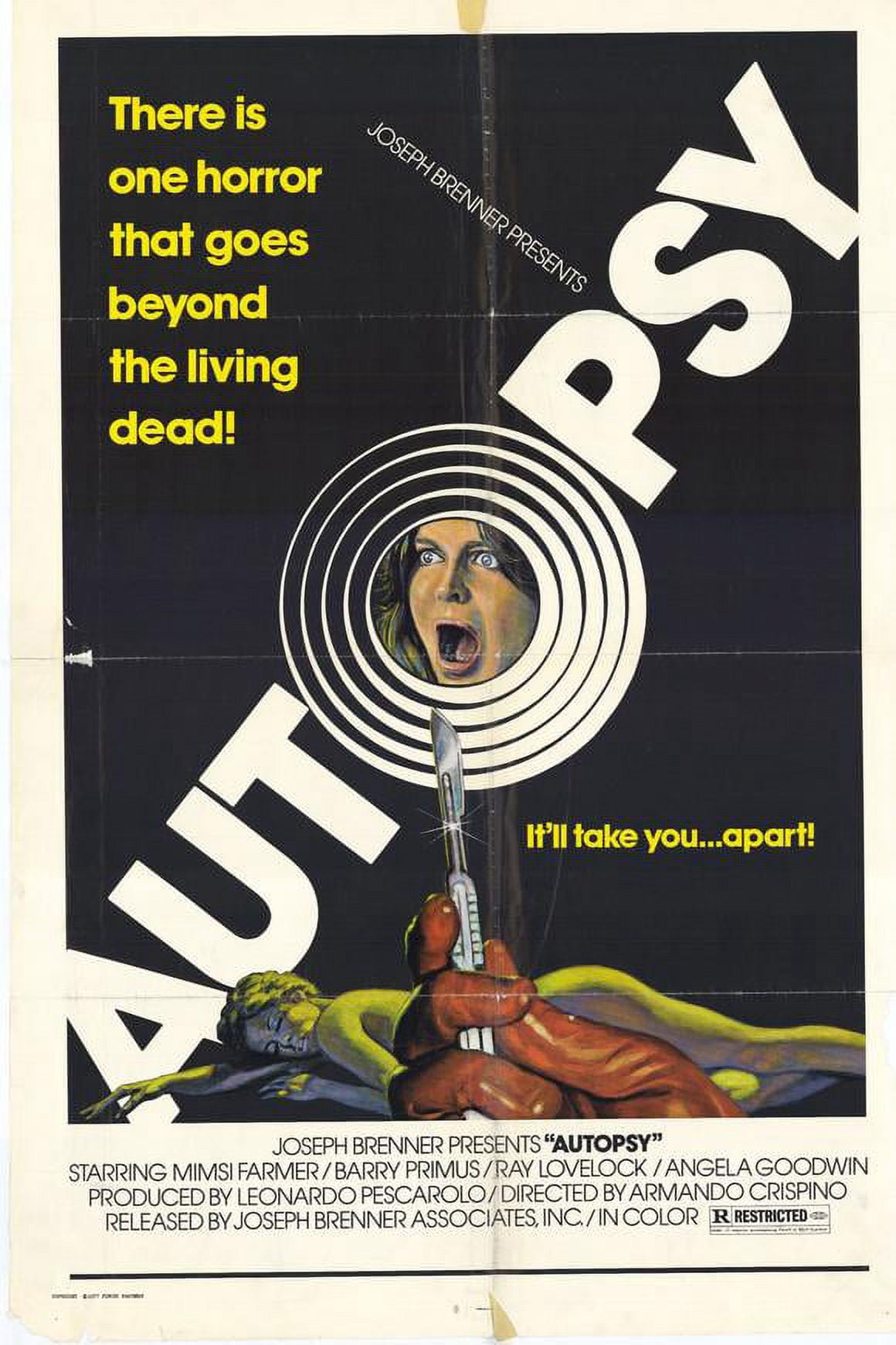 Autopsy - movie POSTER (Style A) (27" x 40") (1977) - Walmart.com