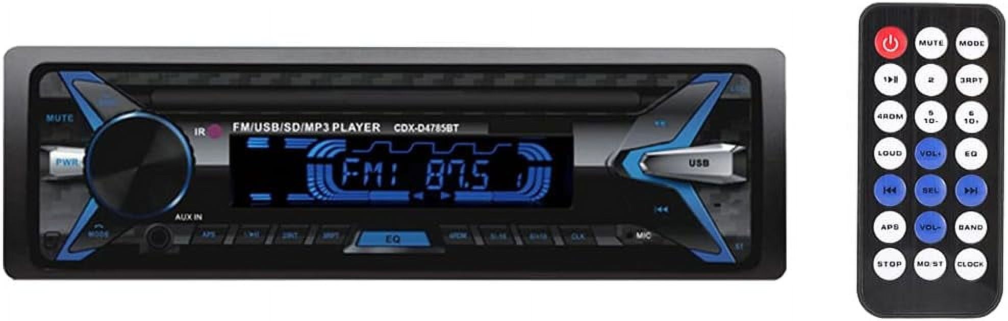 Autoradio Car Radio 1 Din BluetoothAudio Stereo FM USB TF Card AUX in ...