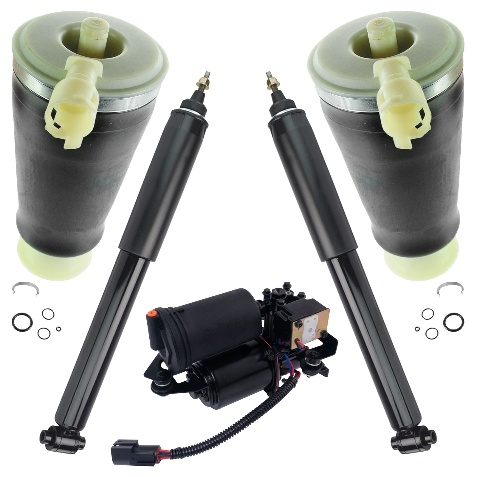 Autos Part Outlet™ New 5 Piece Air Suspension Kit Compressor with Rear ...