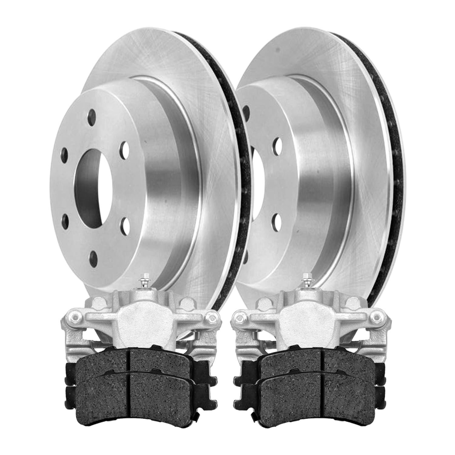Autoshack Rear Brake Pad and Rotor Kit Replacement for 2002 GMC Sierra ...