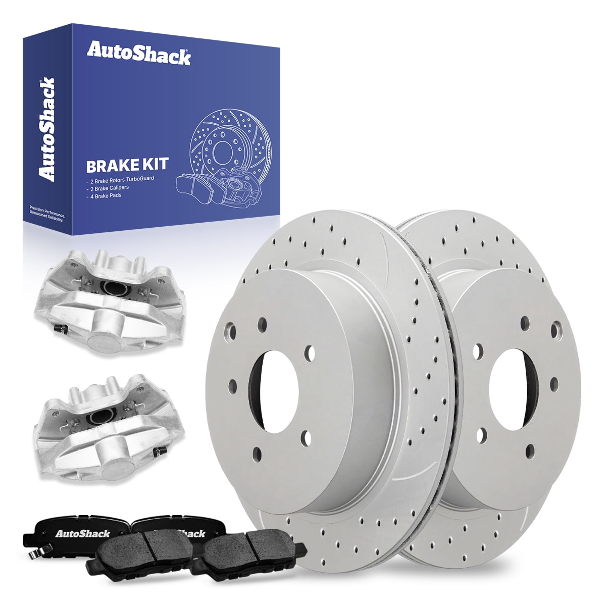 Autoshack Rear Caliper Kit Replacement for 2014 INFINITI Q60 AWD RWD ...