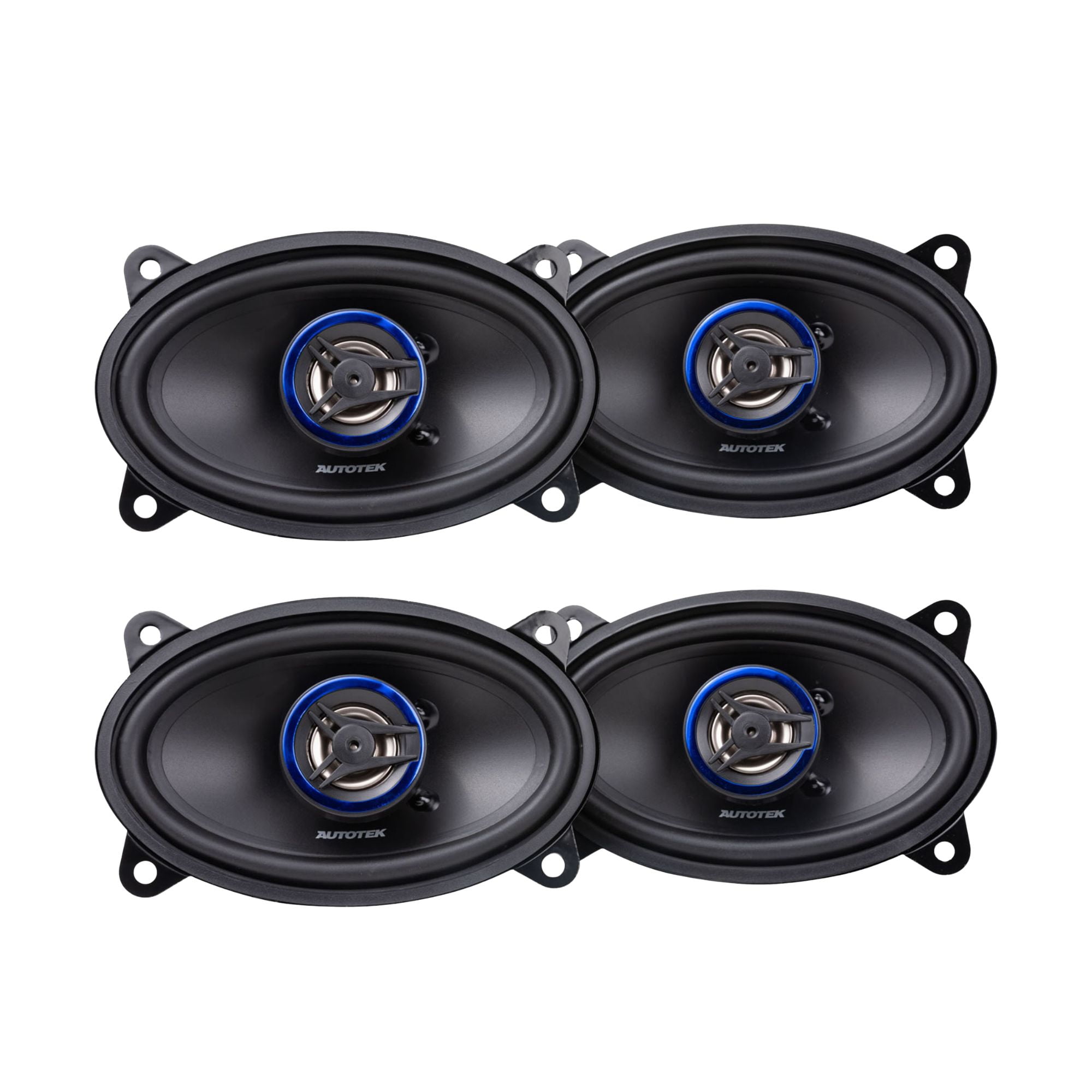 Autotek 4 Pack Street Machine 200W 4 x6 in. 2 Way Car Audio Coaxial ...