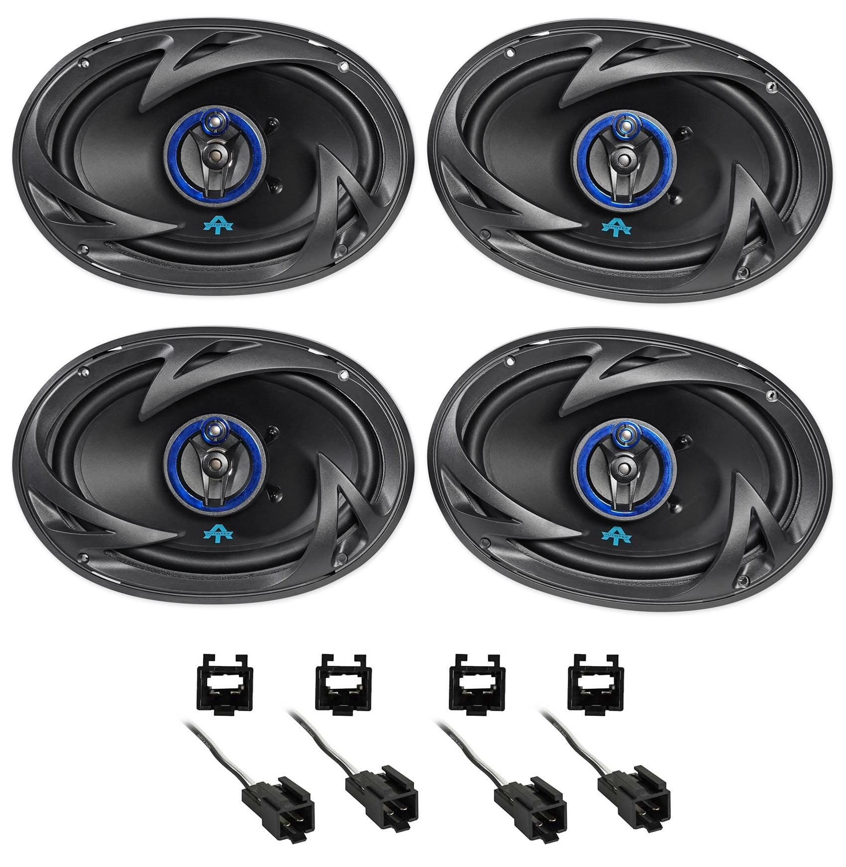 Autotek 6x9" Front+Rear Speaker Replacement Kit For 2001-2006 Dodge ...