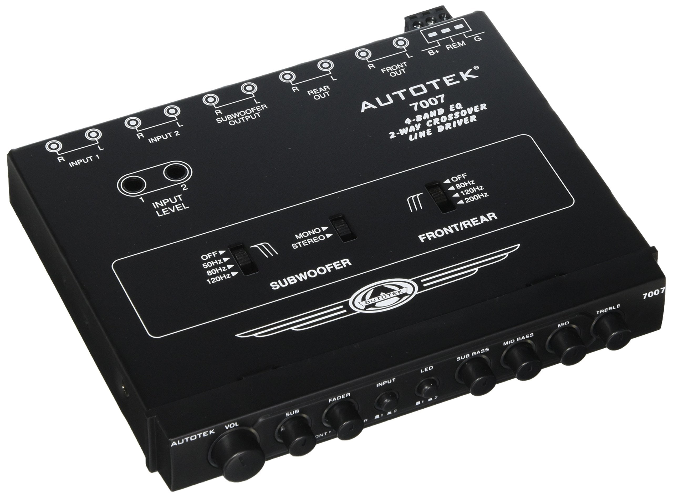 Autotek 7007 Multiple Source Signal Processor Black .5 Inch DIN, 2-Way ...