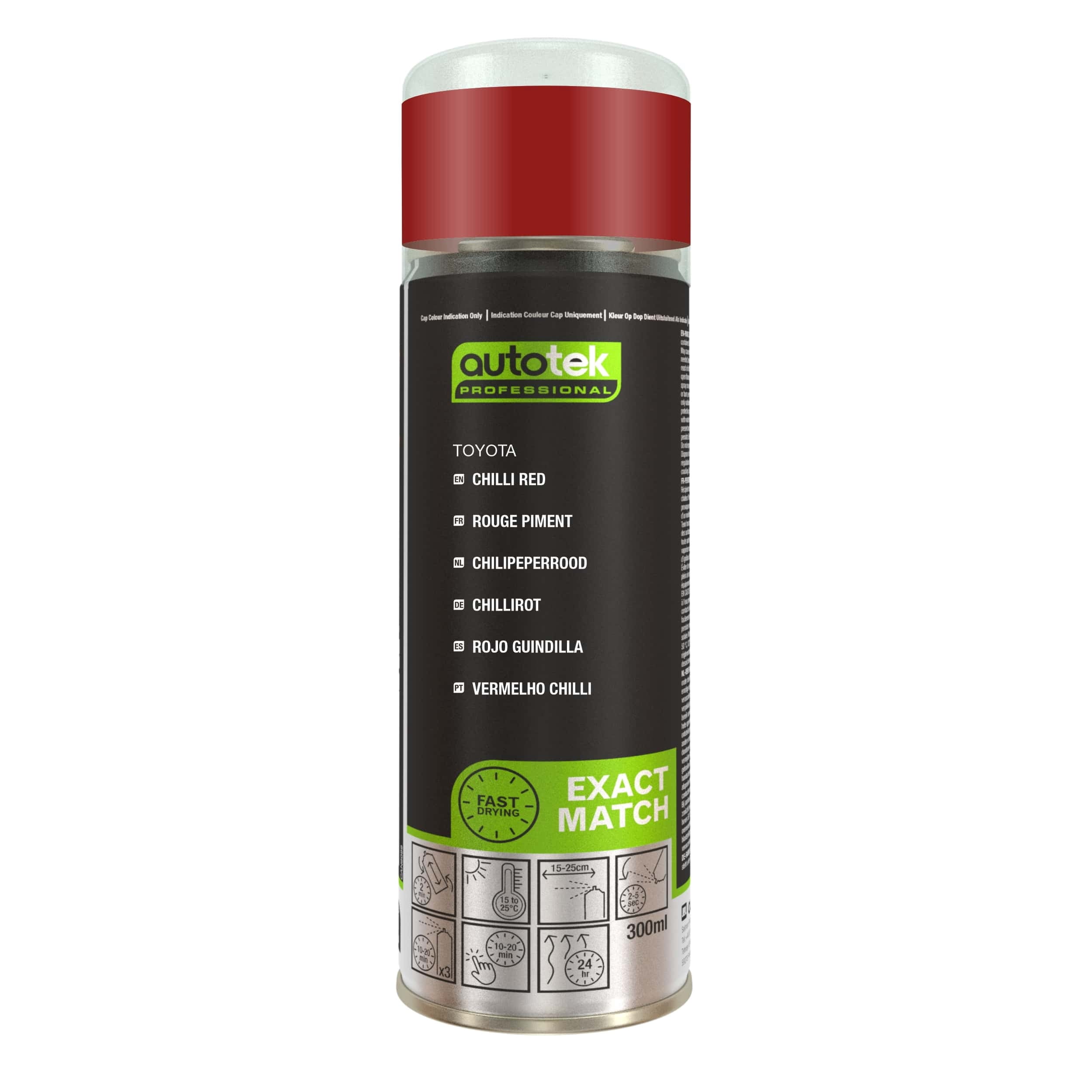 Autotek Professional Exact Match Car Spray Paint - Toyota Chilli Red ...