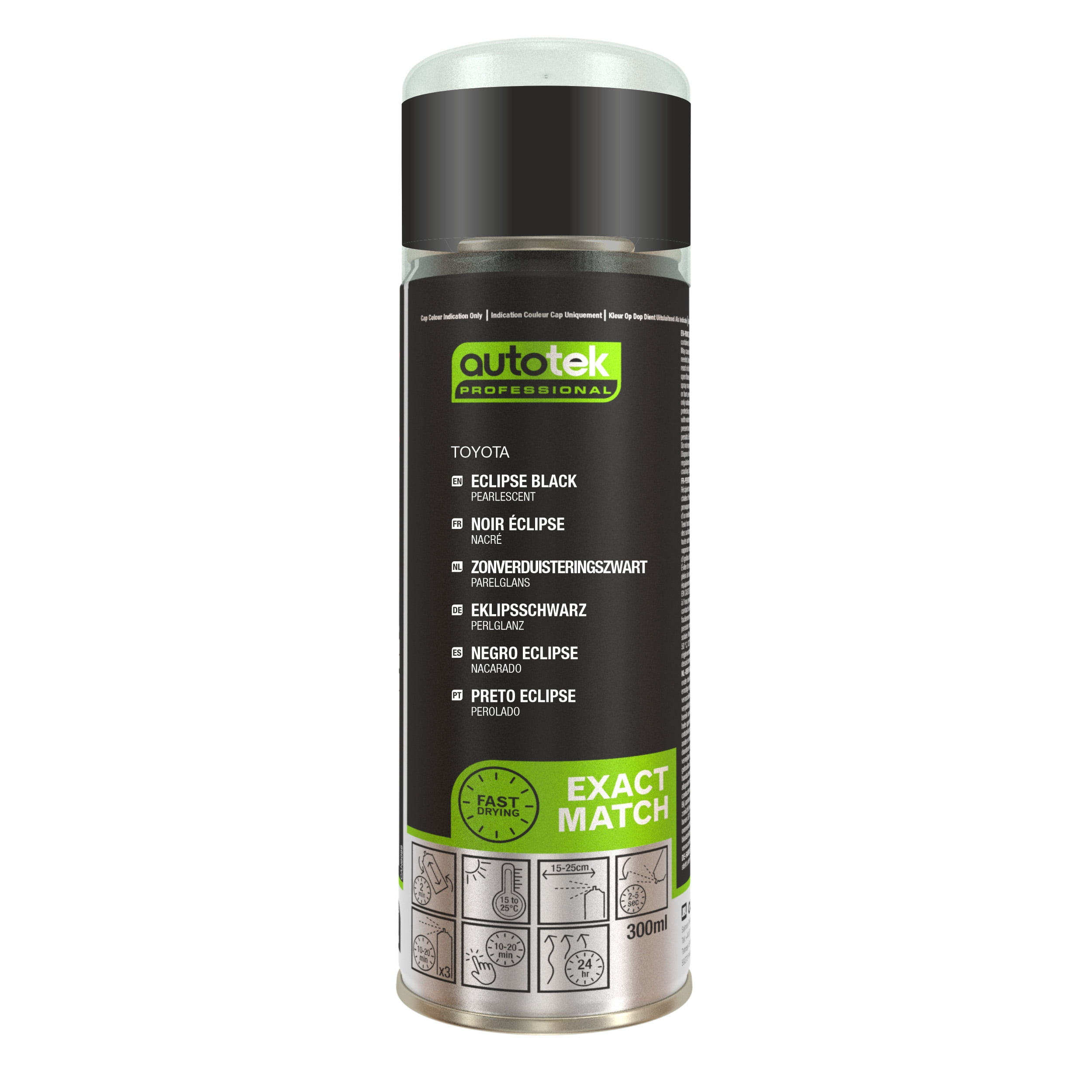 Autotek Professional Exact Match Car Spray Paint, Toyota Eclipse Black ...