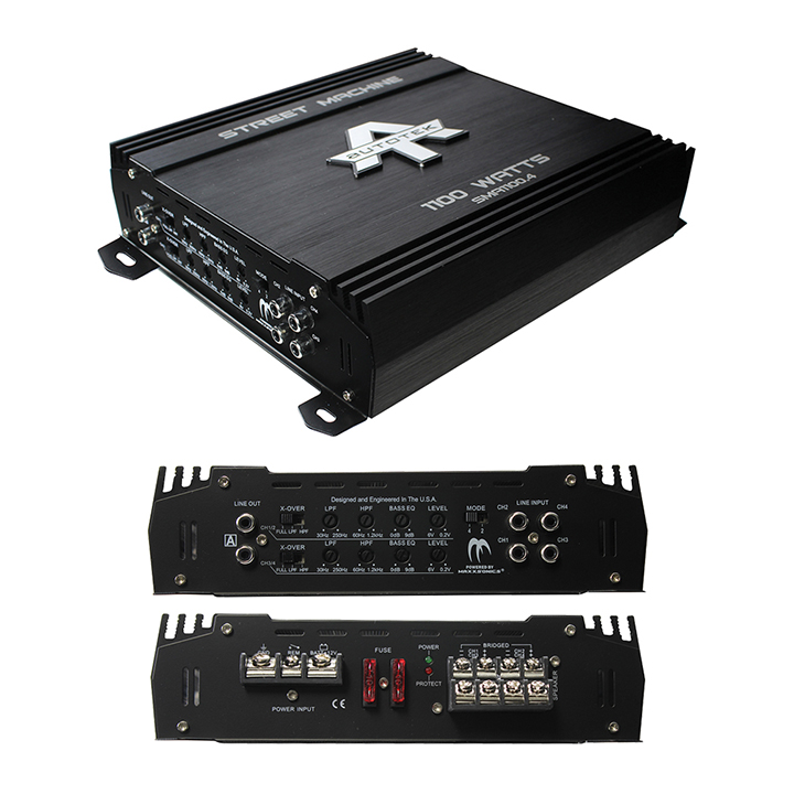 AUTOTEK SMA1100.4 Street Machine(R) 4-Channel Class AB Amp (1,100 Watts ...