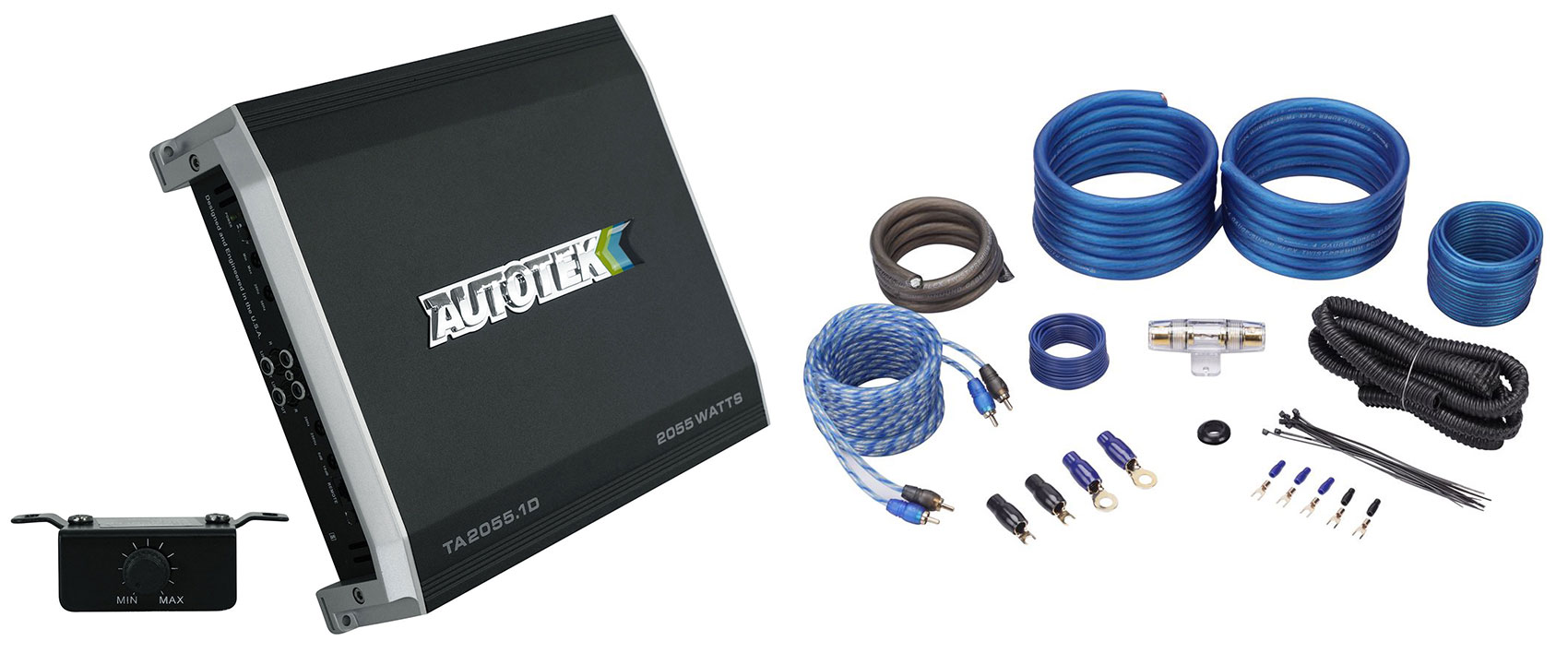 Autotek TA-2055.1D 2000 Watt 1 Ohm Mono Class D Car Audio Amplifier+Amp ...