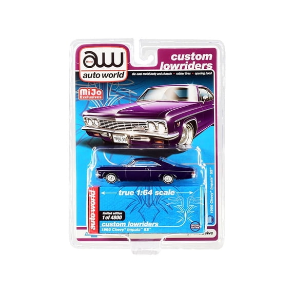 Auto World, 1966 Chevrolet Impala SS Diecast Model, Dark Purple ...
