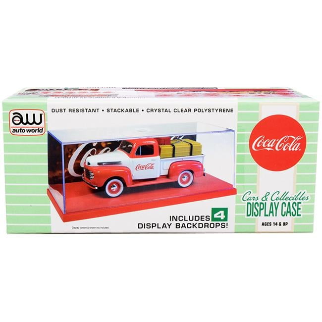 Autoworld Collectible Acrylic Display Show Case with Red Plastic Base ...