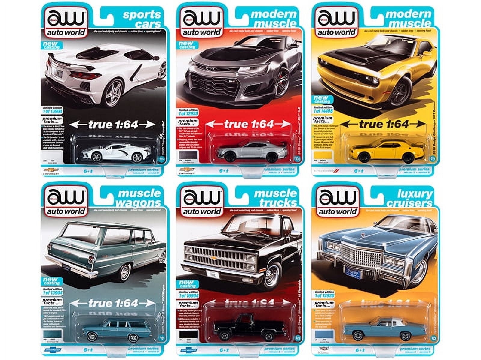 Diecast Autoworld Premium 2021 Set B of 6 pieces Release 2 1/64 Diecast ...