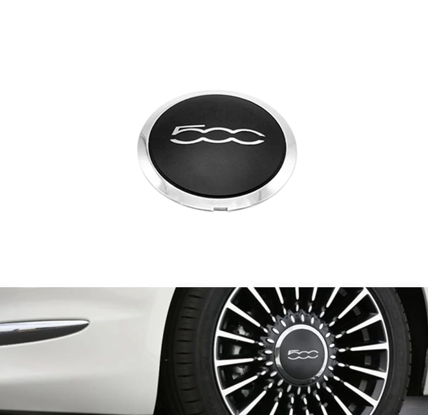 Autpvcol Car Wheel Hub Caps White Circle White Letter,Alloy Cover ...