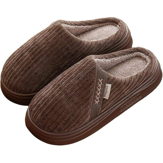 Autpvcol Men House Slippers, Warm Memory Foam Comfy House Slippers with ...