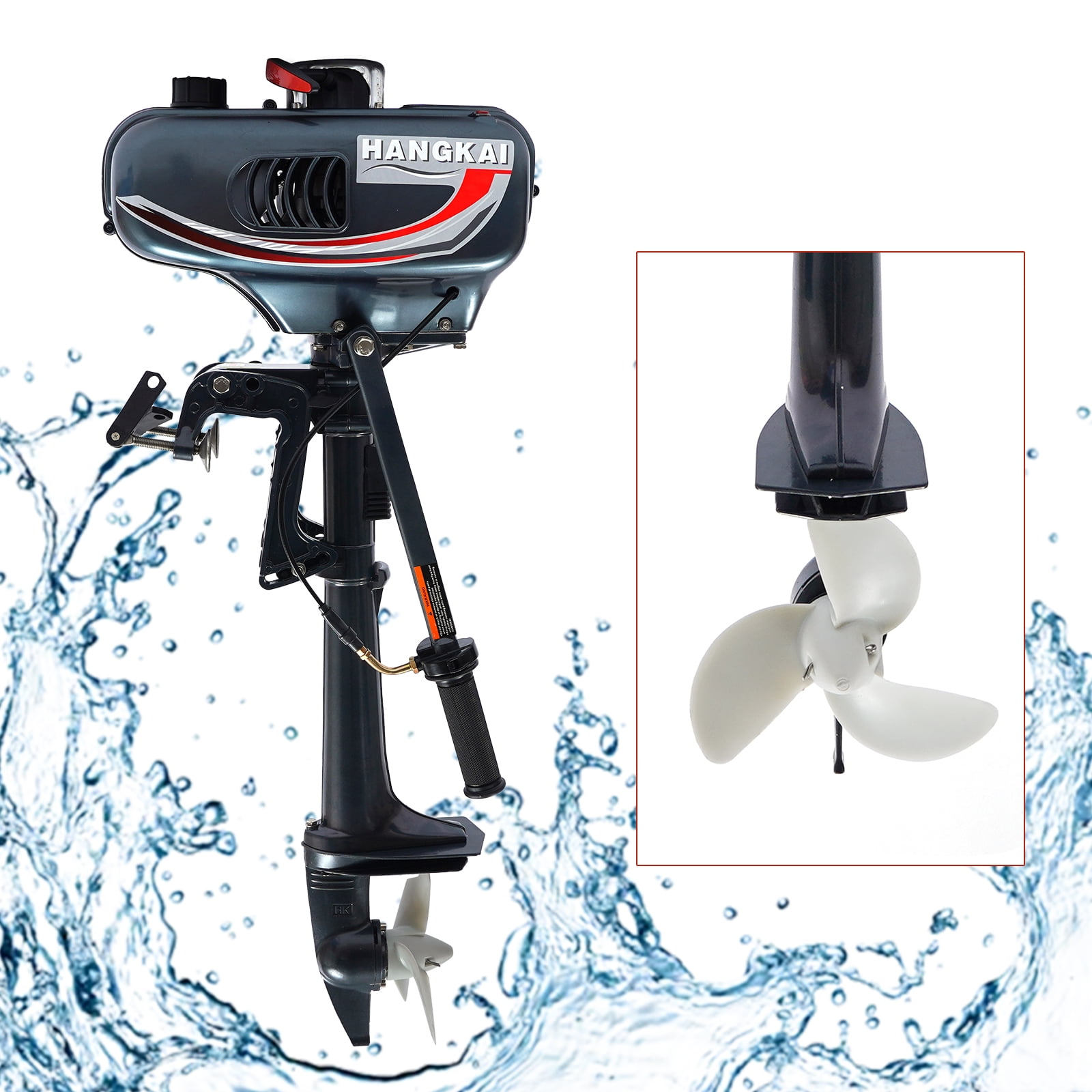 Autrinix 3.5HP Gasoline Outboard Motor with Stepless Speed Regulation ...