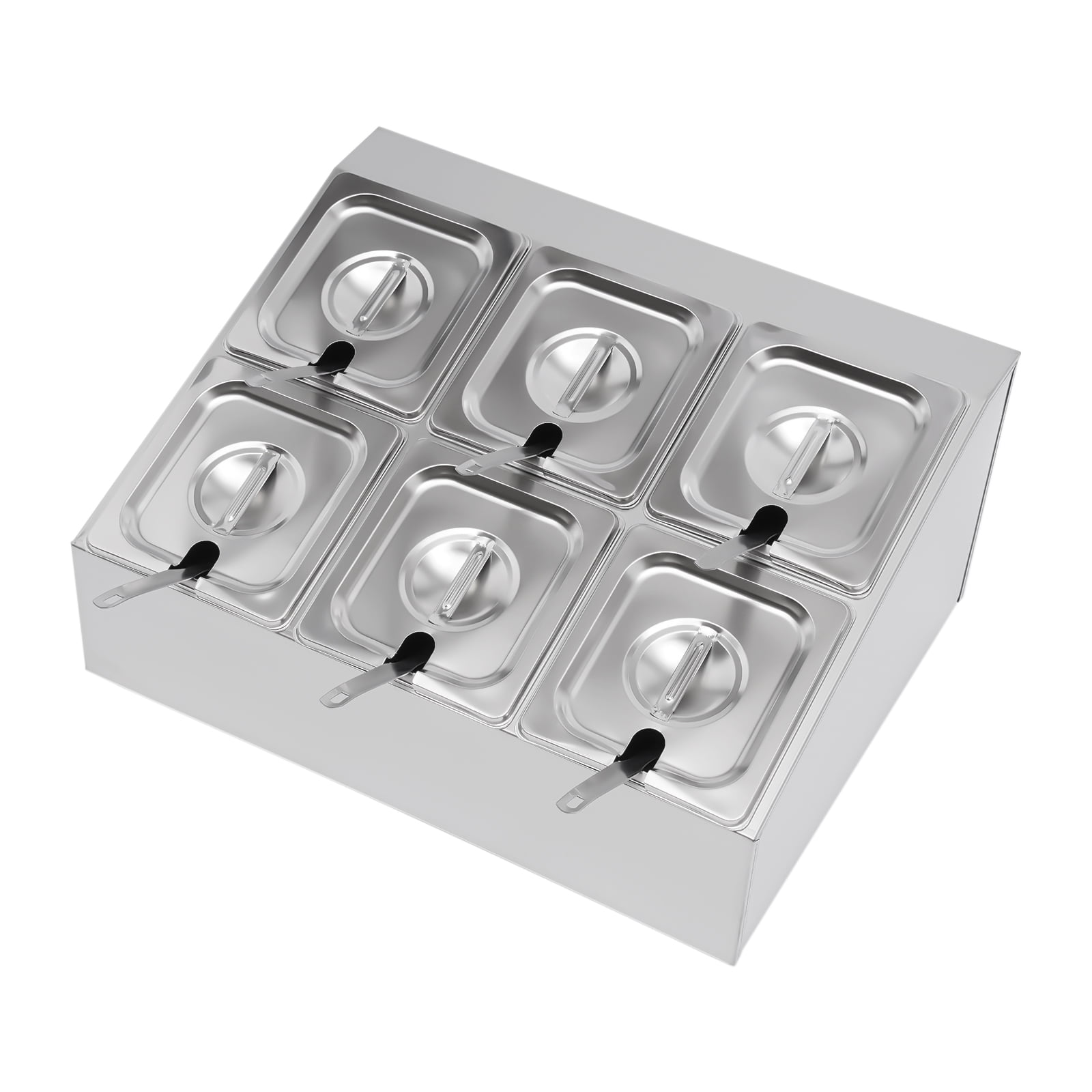 Autrinix 6-Pan Spice Rack Organizer, Stainless Steel with Removable ...