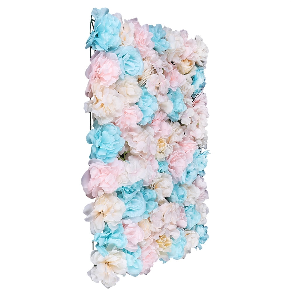Autrinix Flower Wall Panel Set of 12, 3D Artificial Hydrangea, Dahlia ...